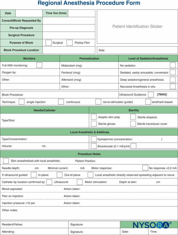 Monitoring, Documentation, and Consent for Regional Anesthesia ...