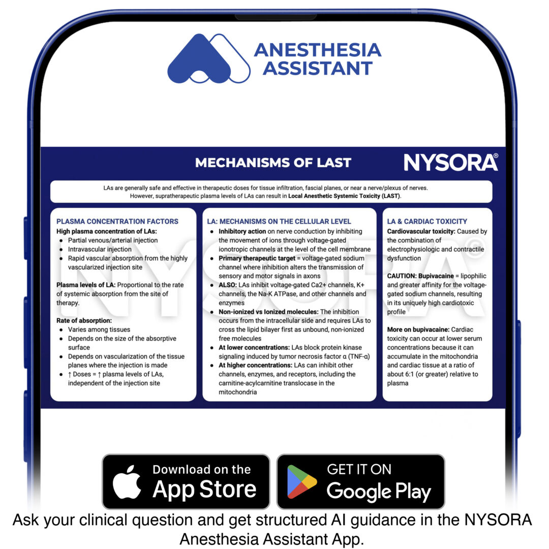 Local anesthetic systemic toxicity (LAST) - NYSORA