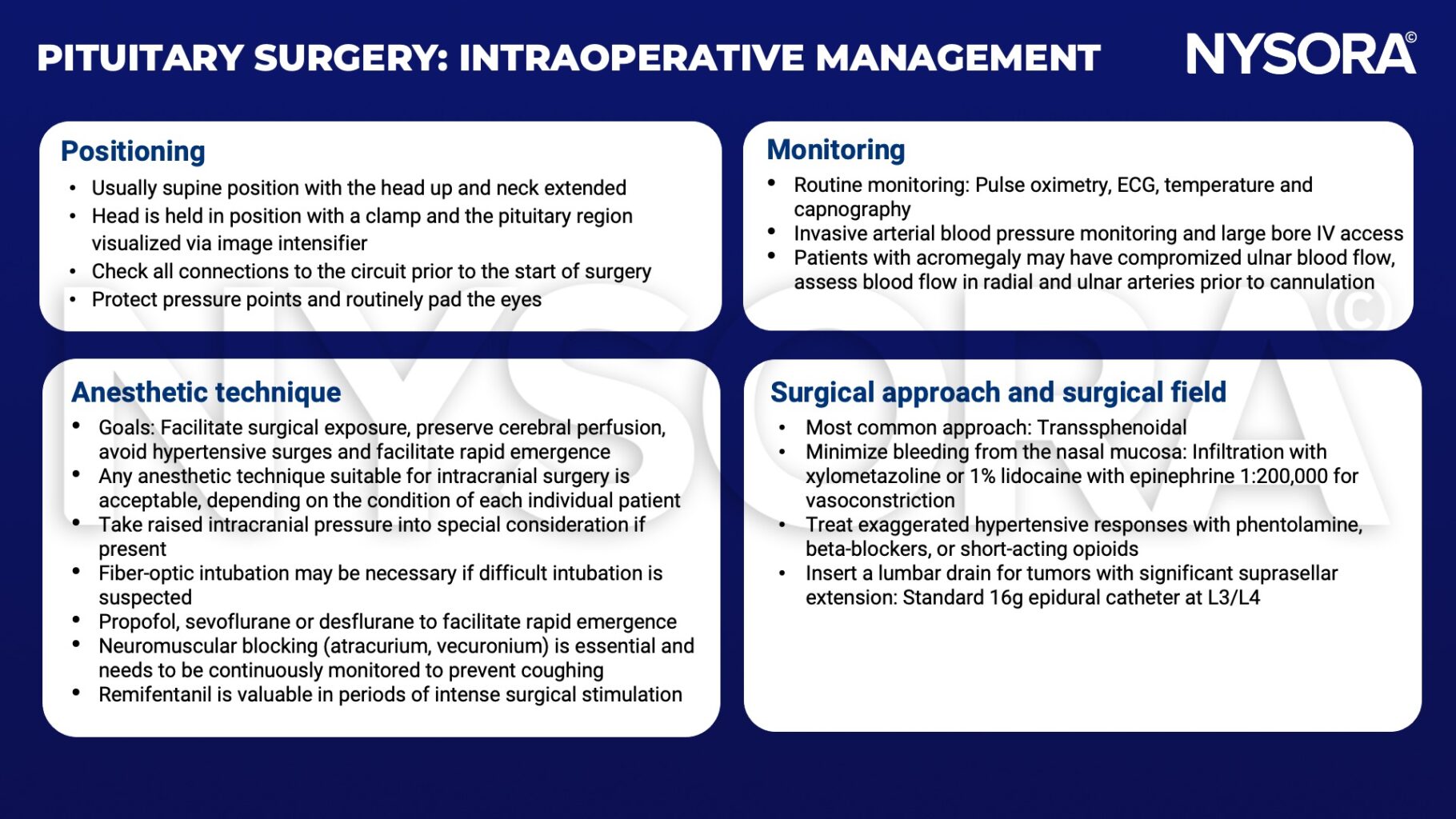 Pituitary surgery - NYSORA