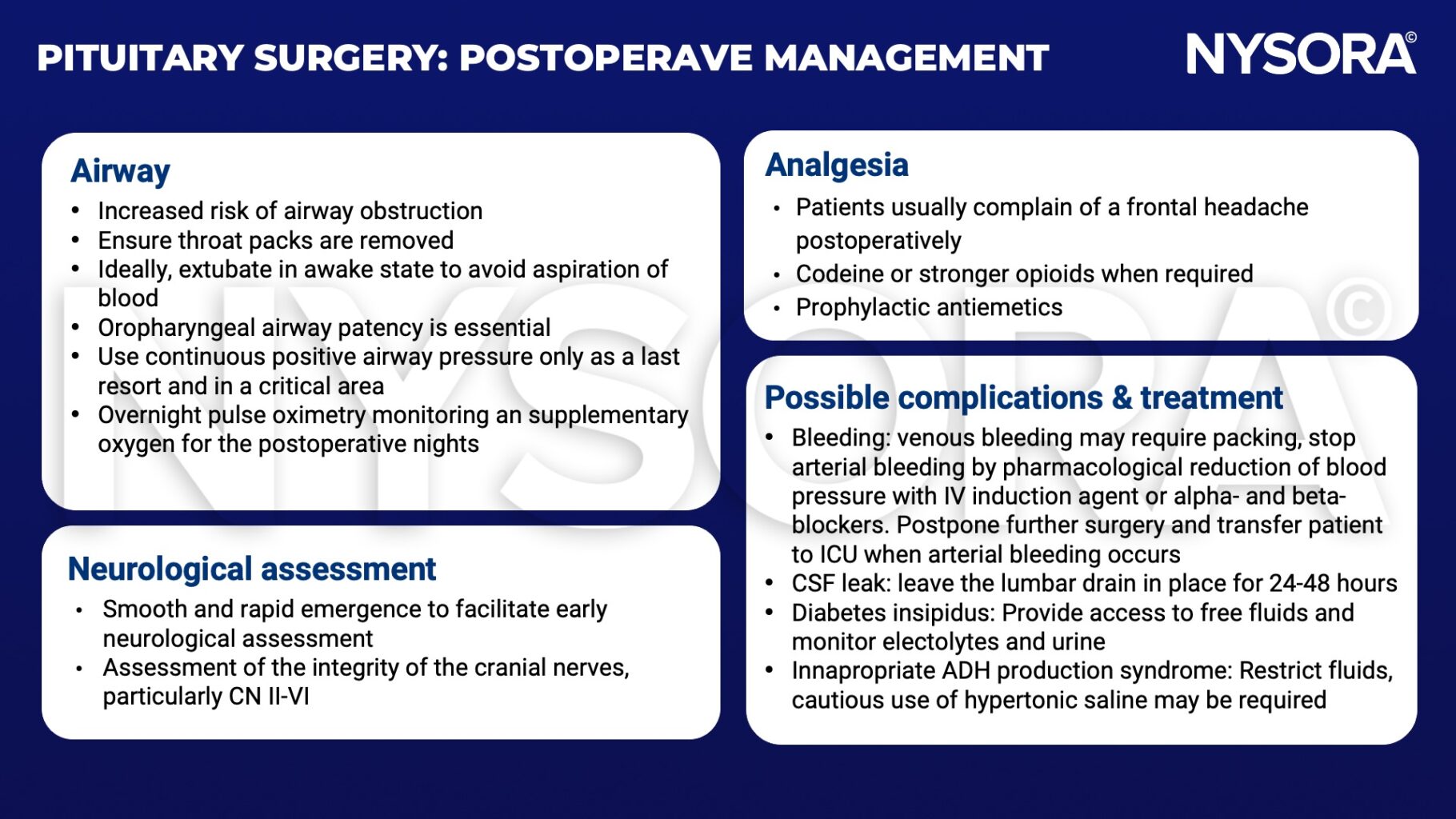 Pituitary surgery - NYSORA