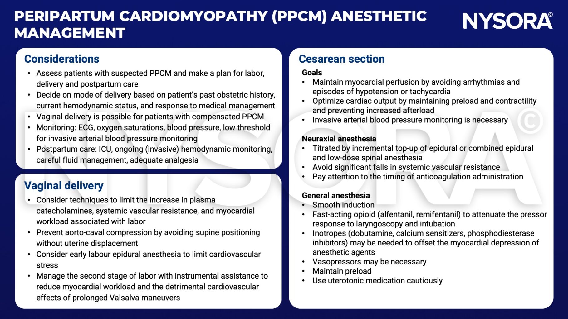 Peripartum cardiomyopathy - NYSORA