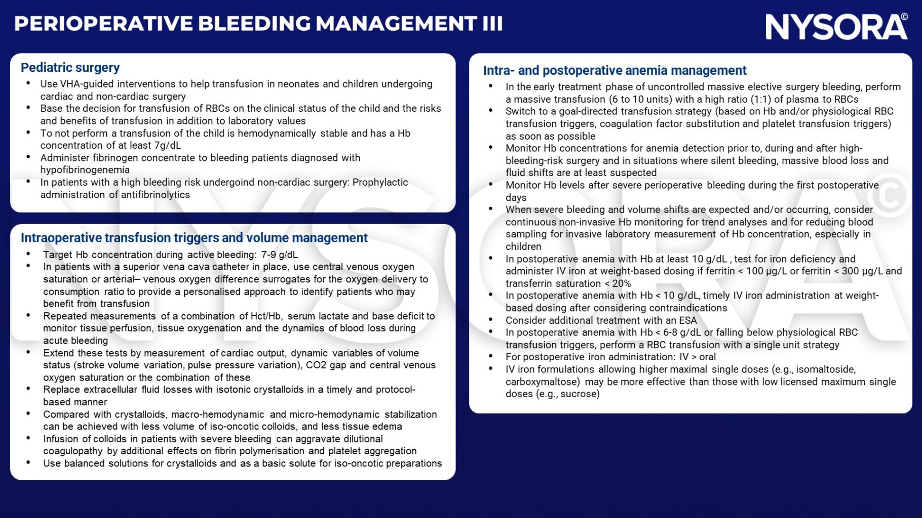 Perioperative bleeding - NYSORA